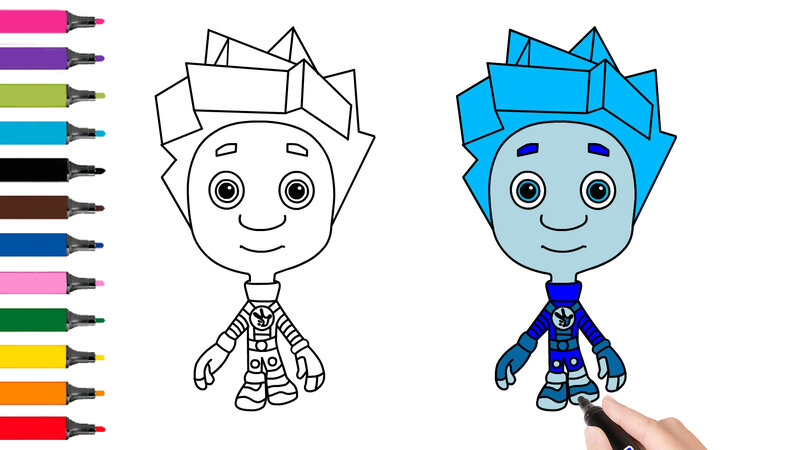 Как Нарисовать Нолика из Фиксики Уроки рисования для детей поэтапно Учимся рисовать