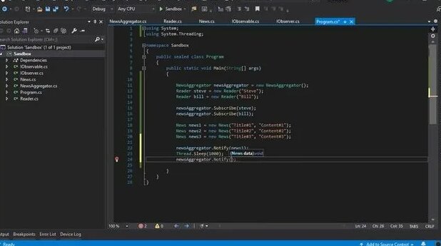 Паттерн проектирования Observer/Наблюдатель. Реактивное программирование. C#. Rx NET - # 1 ...