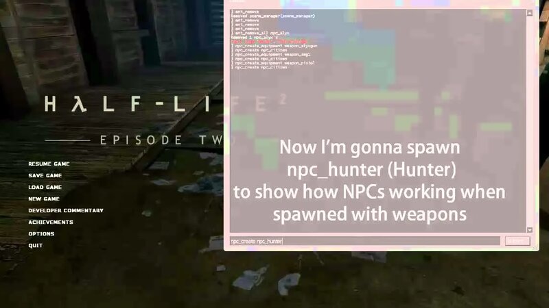 Half Life 2: How to spawn NPCs with Weapons - Смотреть онлайн в поиске Яндекса по Видео