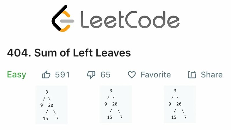 LeetCode Sum of Left Leaves Explained - Java - Смотреть онлайн в поиске Яндекса по Видео