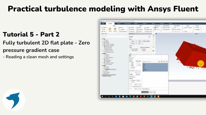 Turbulence modeling with Ansys Fluent | Fully turbulent 2D flat plate - Part 2 - Yandex Video ...