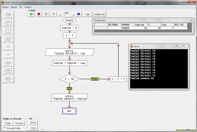 Flow Chart Visual Programming Languange Programı ile Algoritma Dersi 1 - Смотреть онлайн в ...