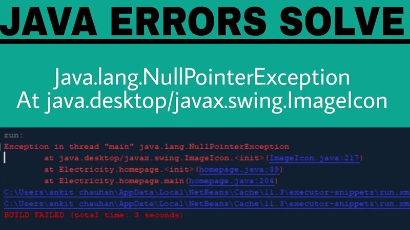Exception in thread "main" java.lang.NullPointerException at javax.swing.ImageIcon | Error ...