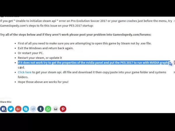 How to Fix "Unable to Initialize Steam Api" Error on PES 2017 [Win 10,8,7, Vista] - Yandex Video ...