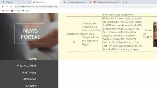 Online News Portal System || HTML || CSS || Javascript|| JAVA || Apache Tomcat || Netbeans ...