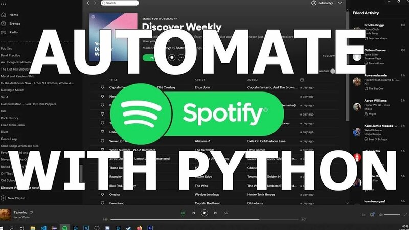 Automate Spotify with Python (Spotify API) - Смотреть онлайн в поиске Яндекса по Видео