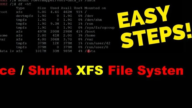 how to reduce/shrink xfs file system in lvm in linux | resize xfs logical volume without data ...