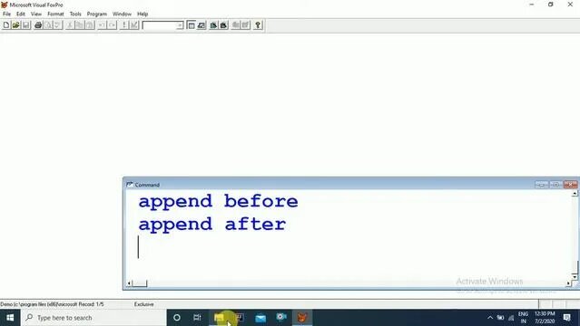 Foxpro Tutorial Series | Insert And Append Command In Foxpro | Entering And Adding Records In ...