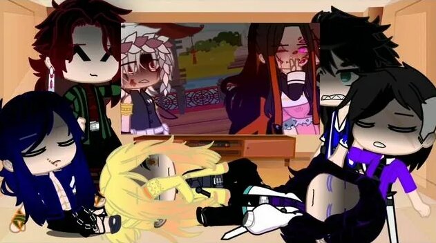 Реакция нового поколения Хашира на демонов Танджиро и Незуко Au новое поколение Хашира КРД