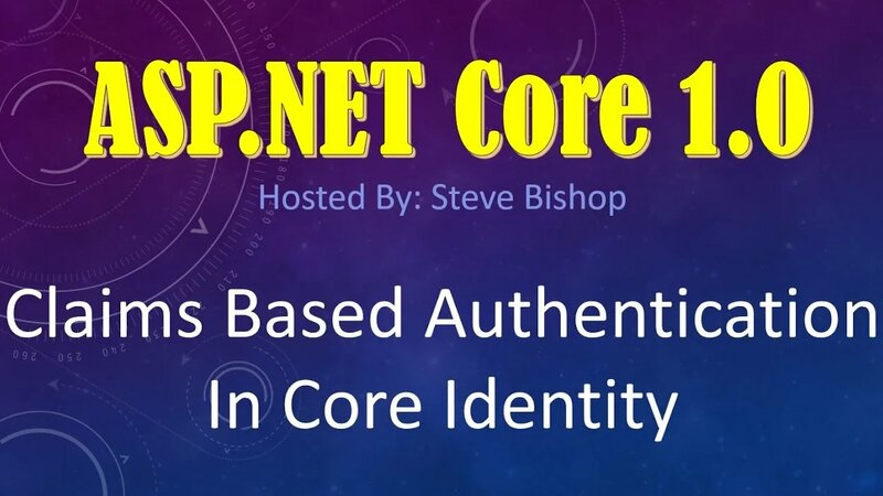 56. (ASP.NET Core 1.0 & MVC) Claims Based Authentication In ASP NET Core Identity - Yandex Video ...