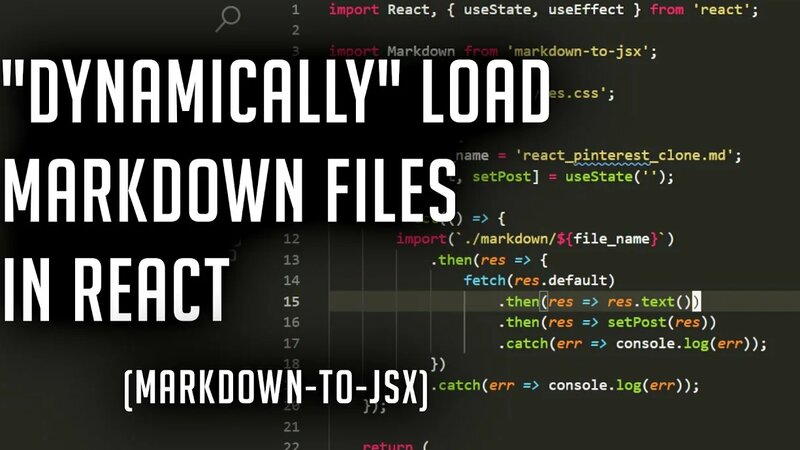 Dynamically Load Markdown files into React for your Blog | markdown-to-jsx - Смотреть онлайн в ...