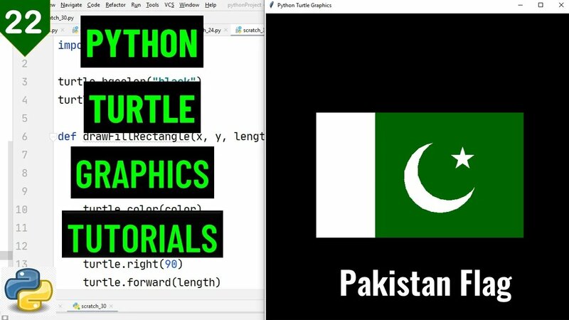 Draw Country Flag with Python Turtle | Python Turtle Graphics Tutorial#22 | flag in python ...
