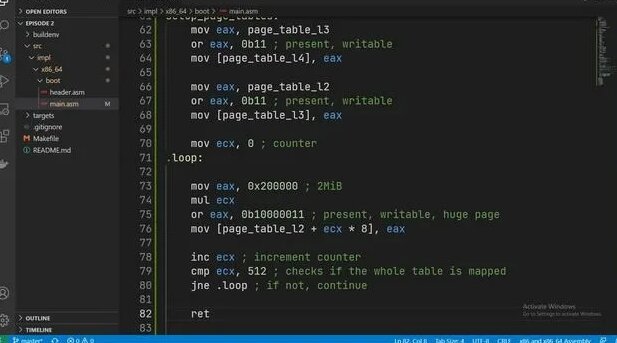 Write Your Own 64-bit Operating System Kernel #2 - Stack, long mode and printing using C code ...