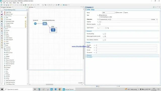 AnyLogic Simple Model + Animation Source sink delay path point node Model Time units - Смотреть ...