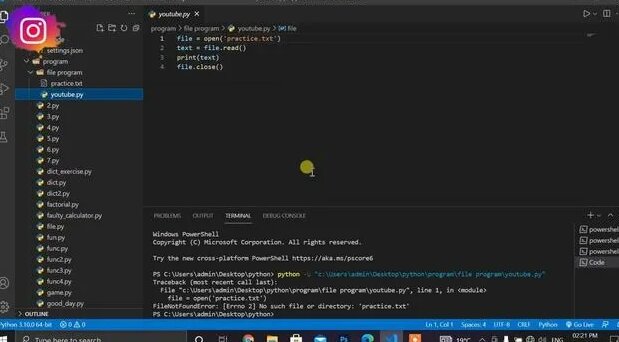 Filenotfounderror [errno 2] no such file or directory Problem Solved in Visual Studio Code ...