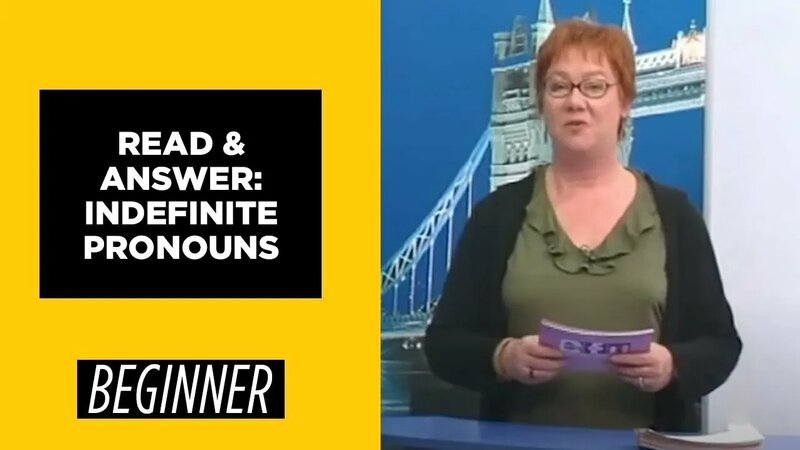 Beginner Level - Read & Answer - Indefinite Pronouns | English For You ...