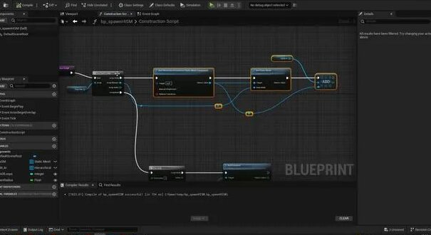 UE5 short tutorials: Hierarchical instanced static mesh добавляем компонент и располагаем на ...