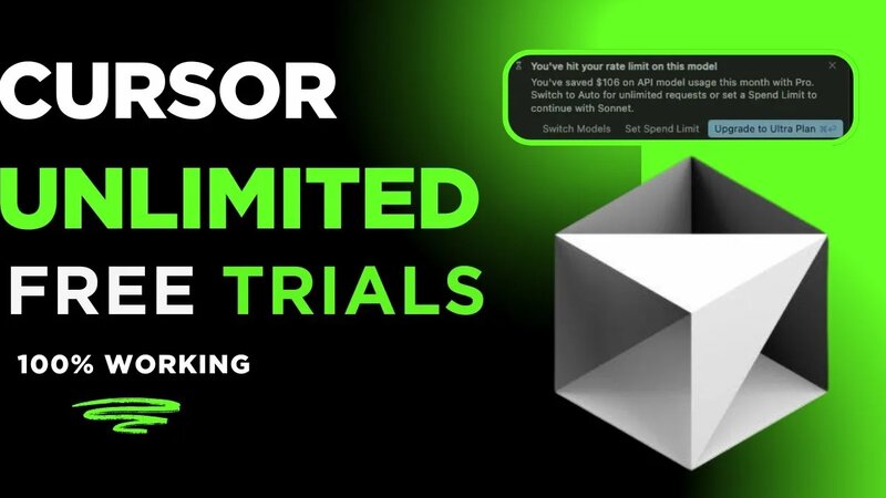 Get Unlimited Cursor Pro FREE Trials (100% Working Bypass Restriction- New Method) - Смотреть ...