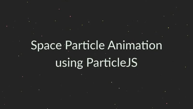 Create Particle Animation using Particles.js | JavaScript Particle Effect - Смотреть онлайн в ...