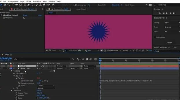 Работа с Expression Checkbox Control в After Effects (Work with Expression Checkbox Control ...