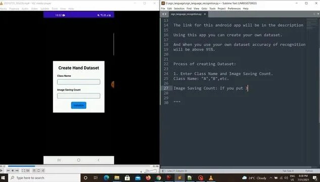 Sign Language Recognition Android App | TensorFlow Lite (GPU) | OpenCV | Dataset Part 1 ...