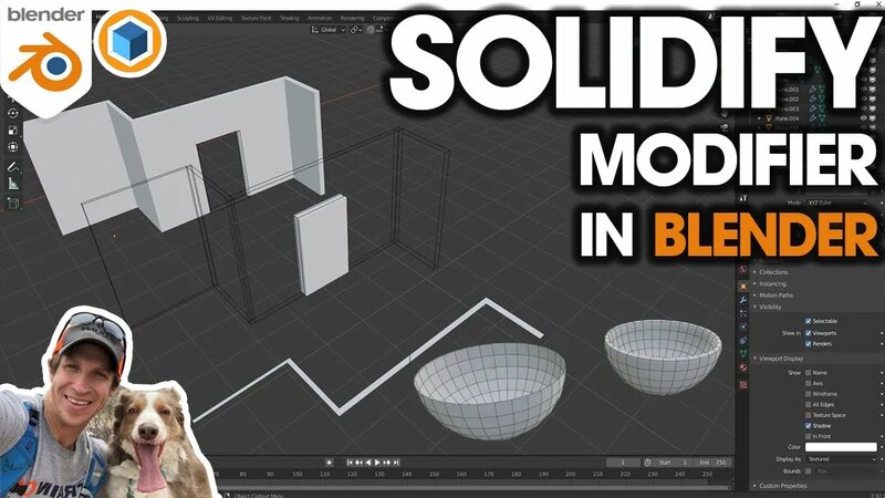 Blender Solidify Modifier Tutorial - Adding Thickness to Objects in Blender! - Смотреть онлайн в ...