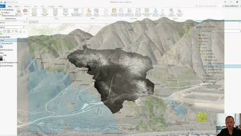 ArcGIS Pro Tutorial: Using Raster Analysis Tools to Model Wildfire Risk in Southern California ...