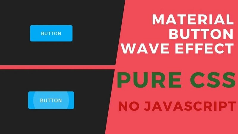 Material Button | Wave Effect | Pure CSS | Material Wave Effect Button With CSS - Смотреть ...