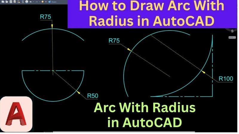 How to Draw Arc with Radius in AutoCAD | Step-by-Step for Beginners - Yandex Video aramada ...