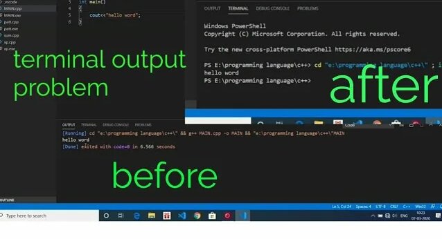 Terminal not give output // visual studio code terminal not working // visual studio code // c++ ...
