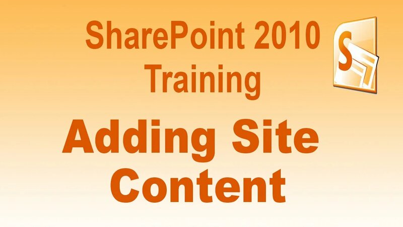 Microsoft SharePoint 2010 Training Tutorial - Adding Site Content to SharePoint 2010 - Смотреть ...