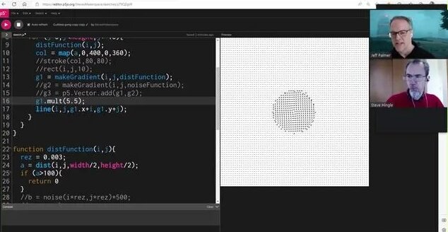 Adding Circular Flow to a Flow Field with Generative Artist Jeff Palmer - p5.js - Смотреть ...