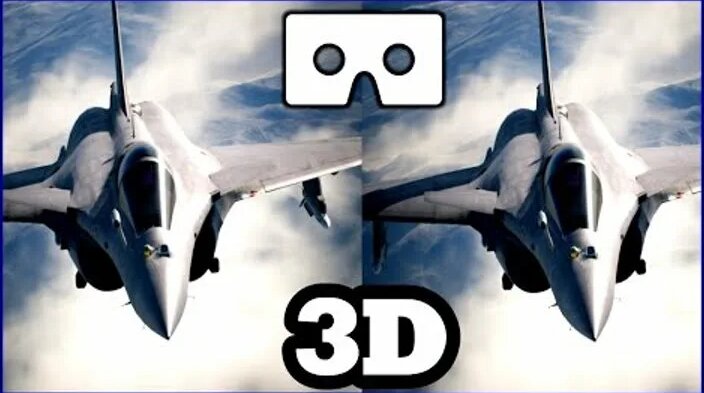 Видео VR Videos 3D VR Jet Flight VR 3D SBS [Google Cardboard VR Box 3D 360 VR] Virtual Reality ...