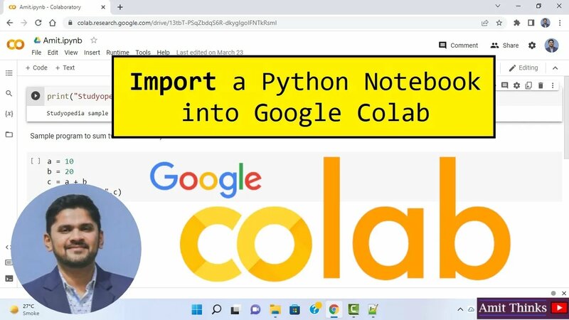 How to Import a Python Notebook into Google Colab (colab.research.google.com) | 2022 - Смотреть ...