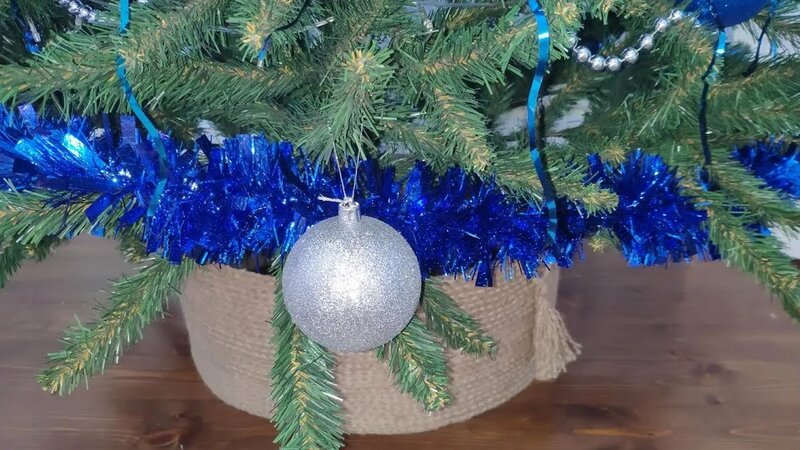 Корзина ЮБКА для ёлки из Джута и Картона Бюджетная Подставка под елку своими руками Смотреть