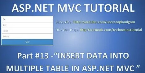 Part 13- Insert data into Multiple Tables in an ASP.NET MVC application - Yandex Video aramada ...