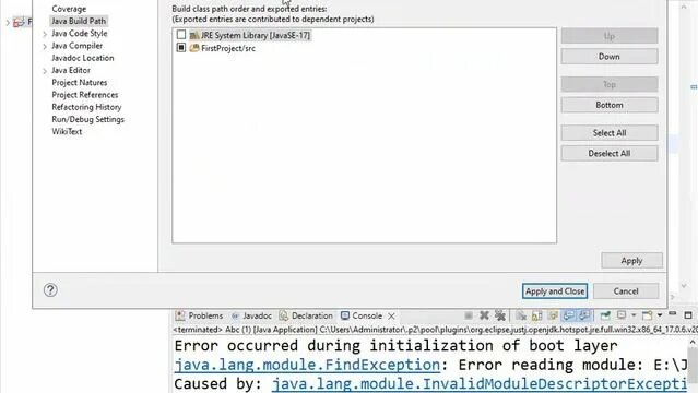 How To Fix Error Occurred During Initialization Of Boot Layer Java