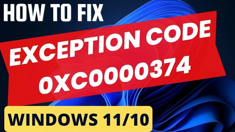 Job stopped with an unexpected exit code Exception Code 0xc0000374 in Windows 11 / 10 Fixed ...