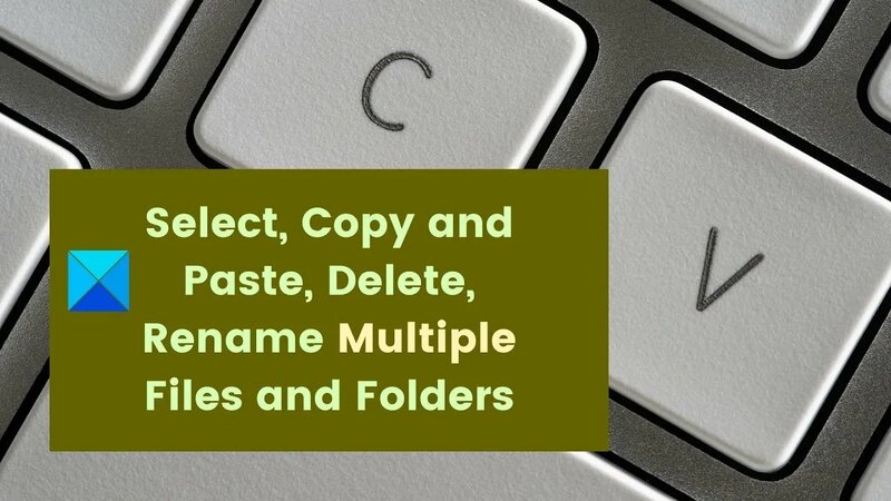 How to Select, Copy and Paste, Delete, Rename Multiple Files and Folders in Windows 11/10 ...