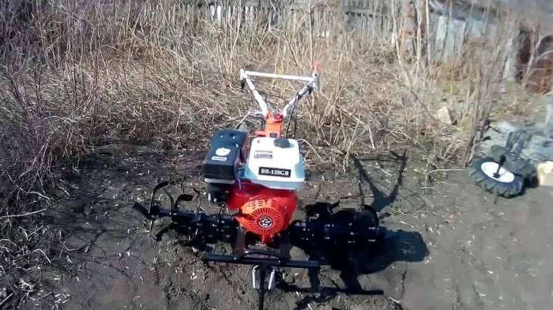 Вспашка огорода мотоблоком Brait 135 9 л.с. Первый опыт использования и первые впечатления ...