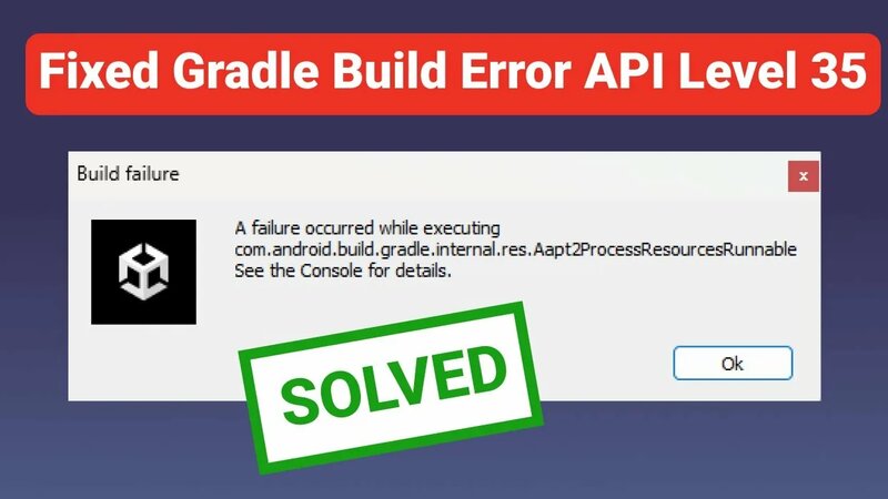 Gradle Build Failed Error SDK API Level 35 in Unity | 100% Solve After Update Target API Level ...