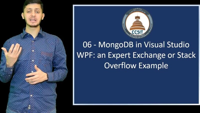 C# and MongoDB 06 - MongoDB in Visual Studio WPF an Expert Exchange or Stack Overflow Example ...