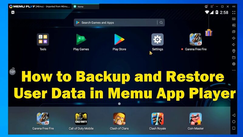 How to Backup and Restore User Data in Memu App Play - Смотреть онлайн в поиске Яндекса по Видео