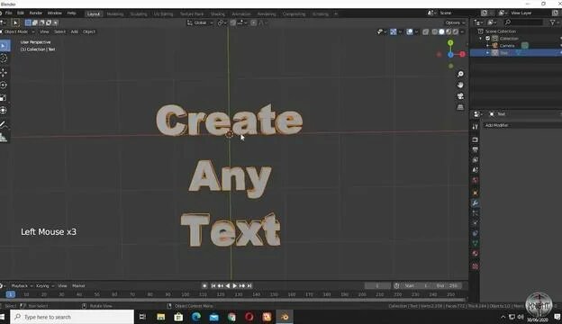 How to Create 3D Text in Blender || Easy Text || Blender Text Tutorial - Смотреть онлайн в ...