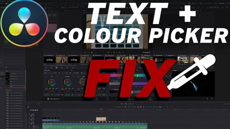 TEXT + Colour Picker Doesn't Work - Workaround [Davinci Resolve 17.2] - Смотреть онлайн в поиске ...