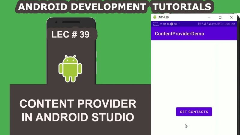 Content Provider to Get Contacts Android Example | 39 | Android Development Tutorial for ...