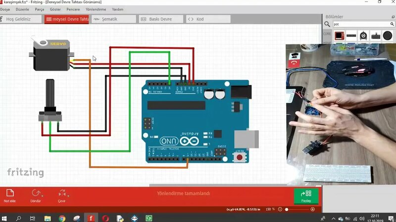 Ders 3 - Mblock ile arduino programlama - Potansiyometre ile servo kontrol - Yandex Video ...