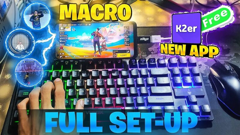 HOW TO Set Macro In K2ER App Full Details || K2er | How to play free fire with keyboard and ...