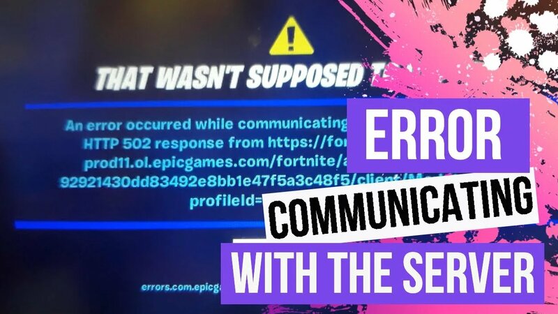 Errors.COM.Epicgames.Common.Server_Error Issue In Fortnite - Смотреть онлайн в поиске Яндекса по ...
